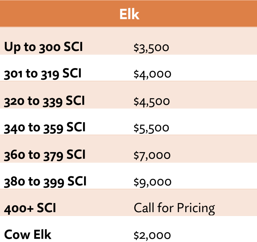 Pricing - Superior Wildlife Adventures LLC- MI Game Ranch